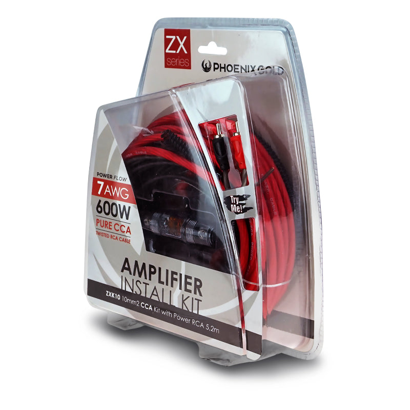 Phoenix Gold ZXK10 ZXK-Series 7AWG 10mm 2 Channel Amplifier Wiring Kit ...