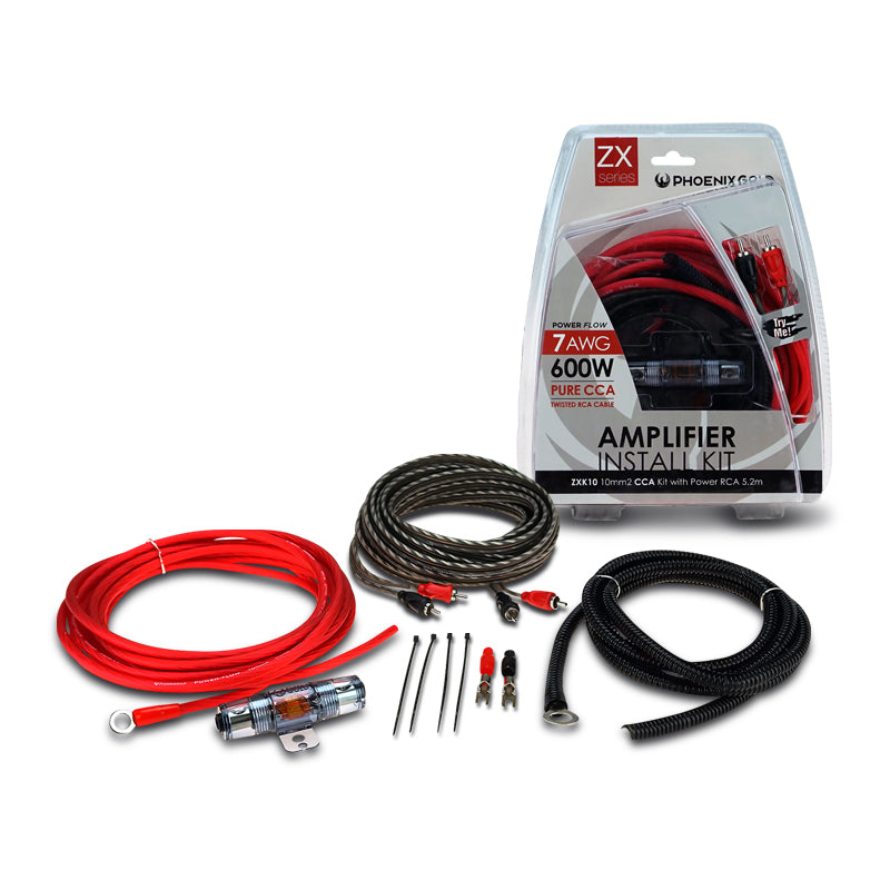 Phoenix Gold ZXK10 ZXK-Series 7AWG 10mm 2 Channel Amplifier Wiring Kit ...