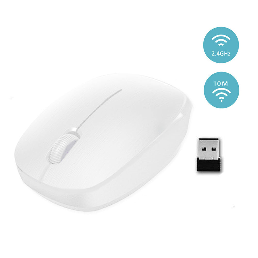 Sansai Ergonomic 2.4GHz Wireless Optical Mouse (White) - JB Hi-Fi