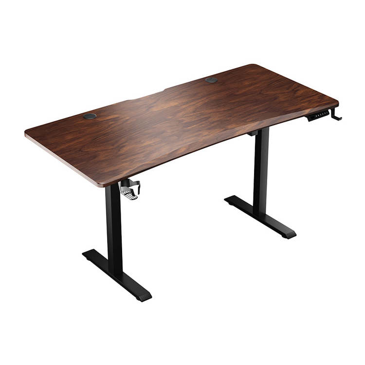1st Player Electric Standing Computer Desk 160cm x 75cm (Brown) - JB Hi-Fi