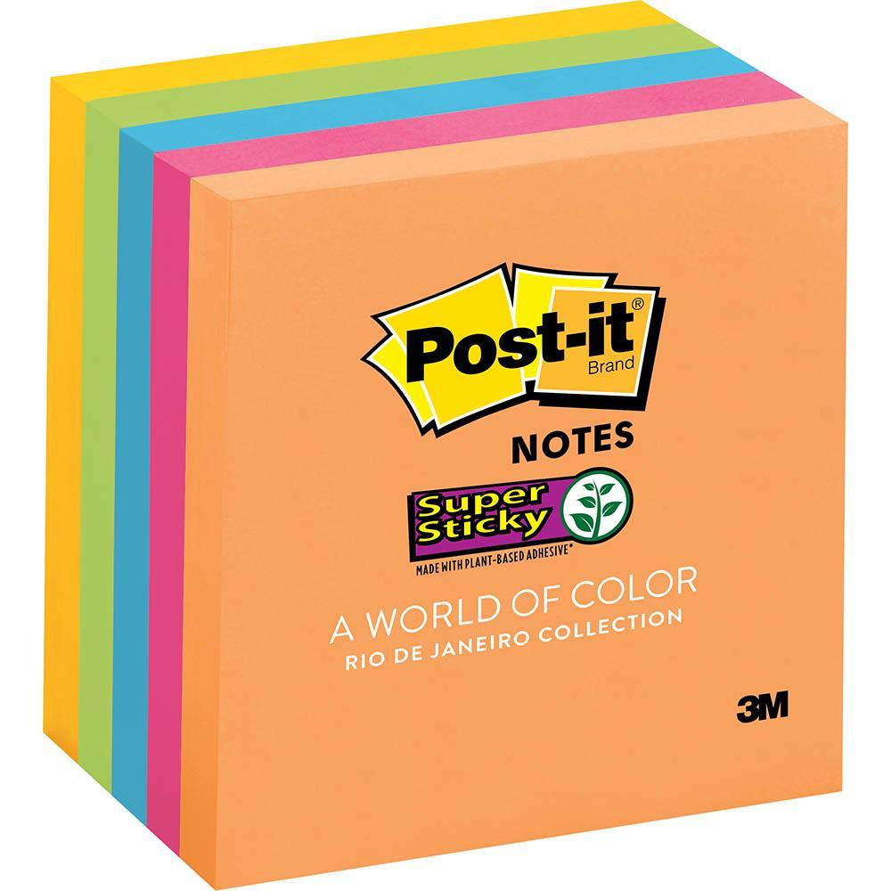 Post-It Super Sticky Notes 76x76mm Rio De Janeiro Colours Square ...