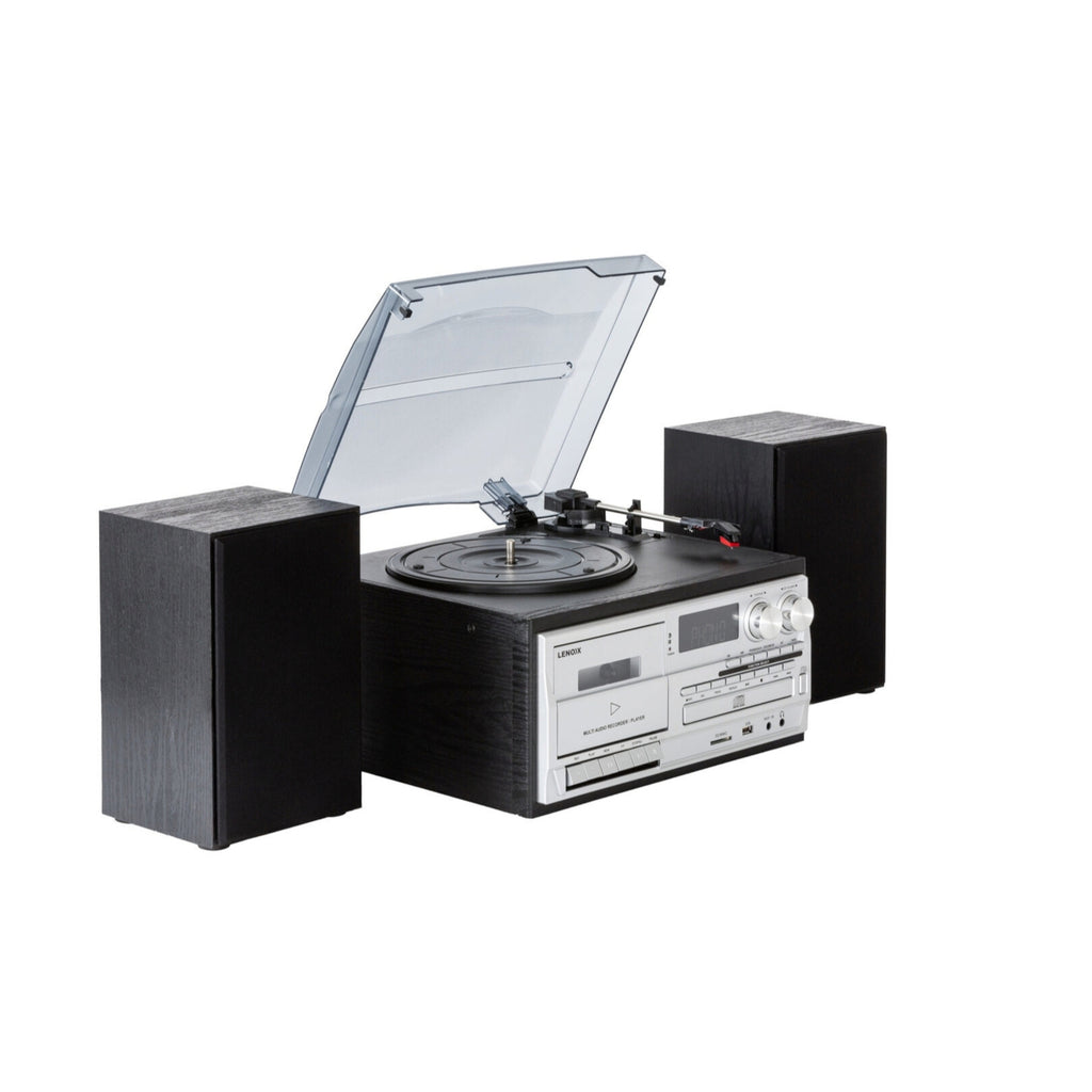 Lenoxx Audio Home Entertainment System CD/Cassette/Vinyl Player (Black ...