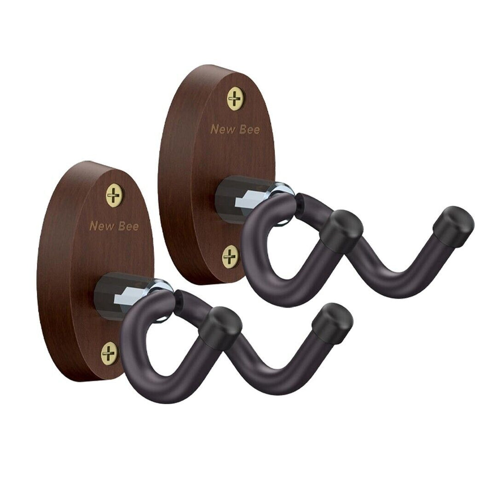 New Bee (2-Pack) V-Shaped Guitar Wall Mount Hanger for Acoustic Guitars ...