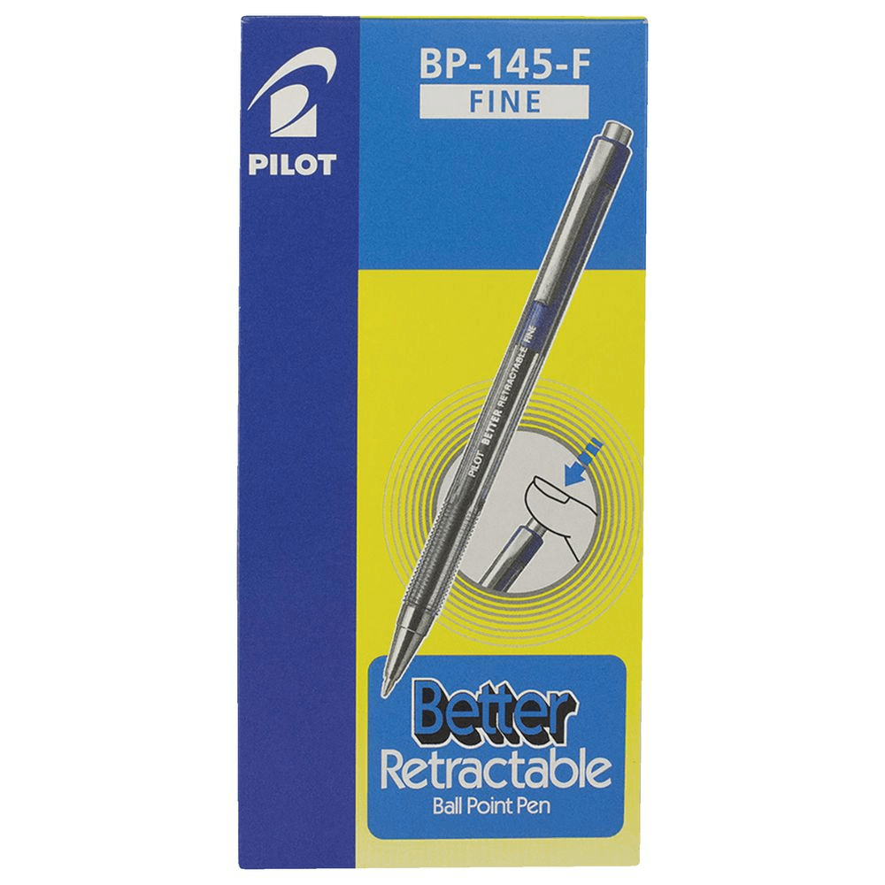 Pilot Box 12 Better Retractable Ballpoint Pen 0.7mm Fine (Blue) - JB Hi-Fi