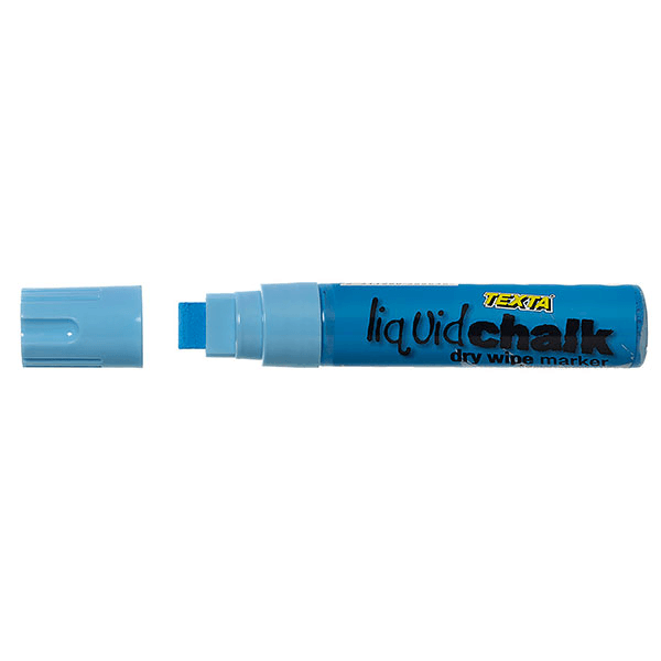 Texta Liquid Chalk Marker Jumbo Dry Wipe 15mm (Blue) [Pack 6] - JB Hi-Fi