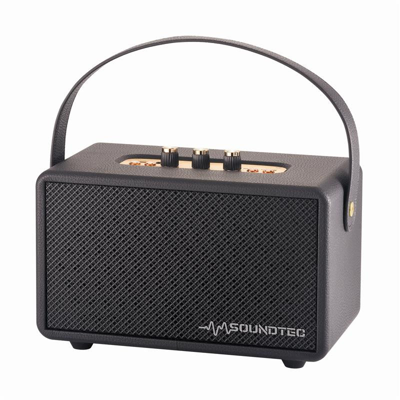 SoundTec Bluetooth Retro Boombox Speaker (Black) - JB Hi-Fi