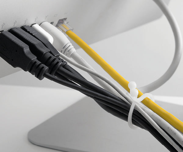 D-Line Cable Tidy Twists 20-Pack with 5 Sizes (White) - JB Hi-Fi