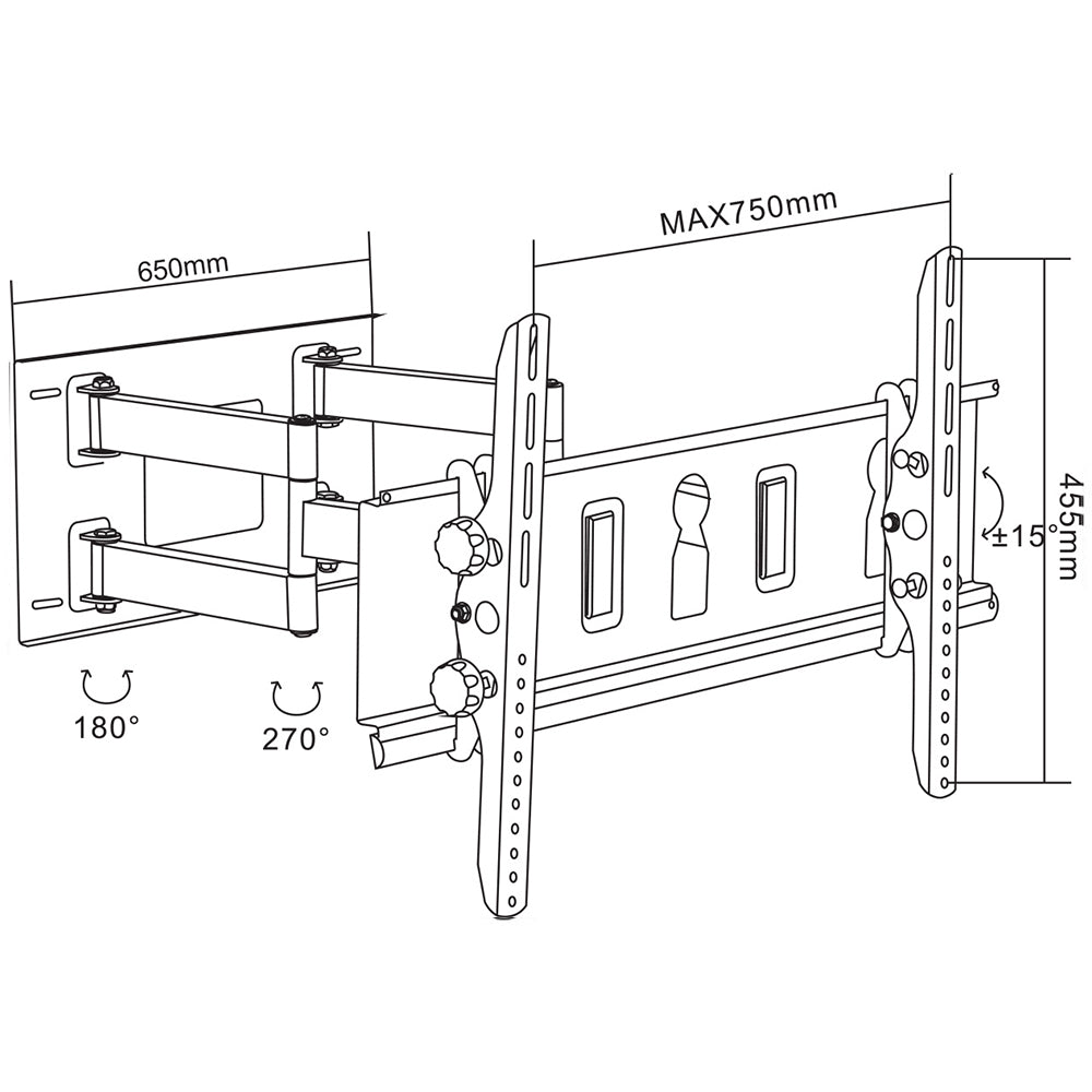 DOSS LCD08B Universal Flat Panel TV Bracket (up to 80") - JB Hi-Fi