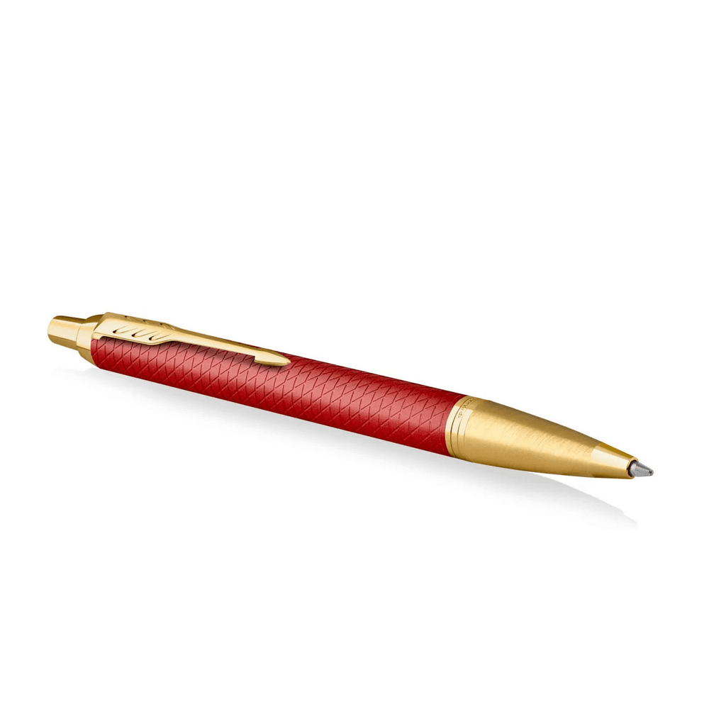 Parker IM Premium Ballpoint Pen Trim Retractable Gift Box (Red Gold ...
