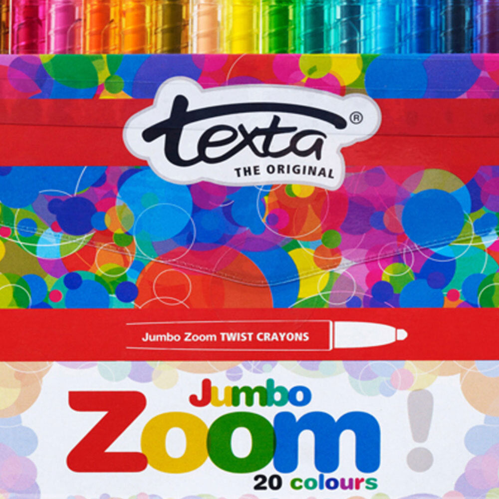 Texta Zoom Jumbo Twist Crayons [20-Pieces] - JB Hi-Fi