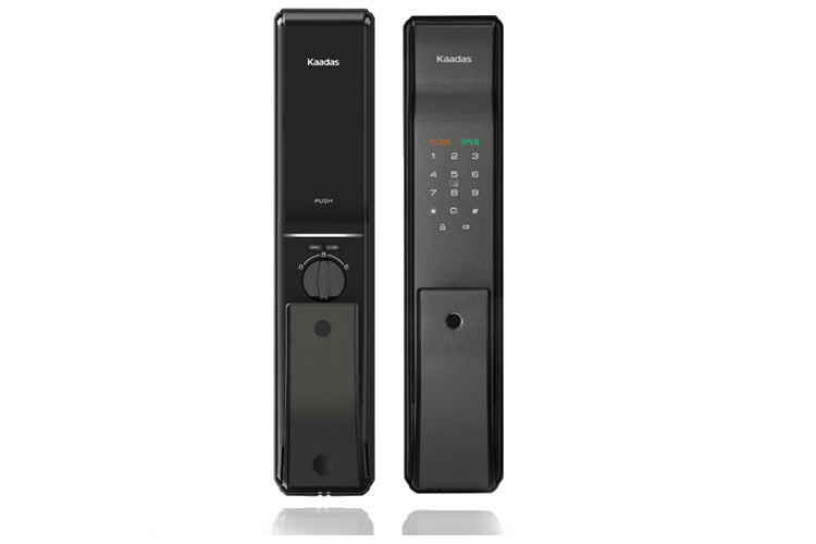 Kaadas K9 Push Pull Fingerprint WiFi Smart Lock (Black) - JB Hi-Fi
