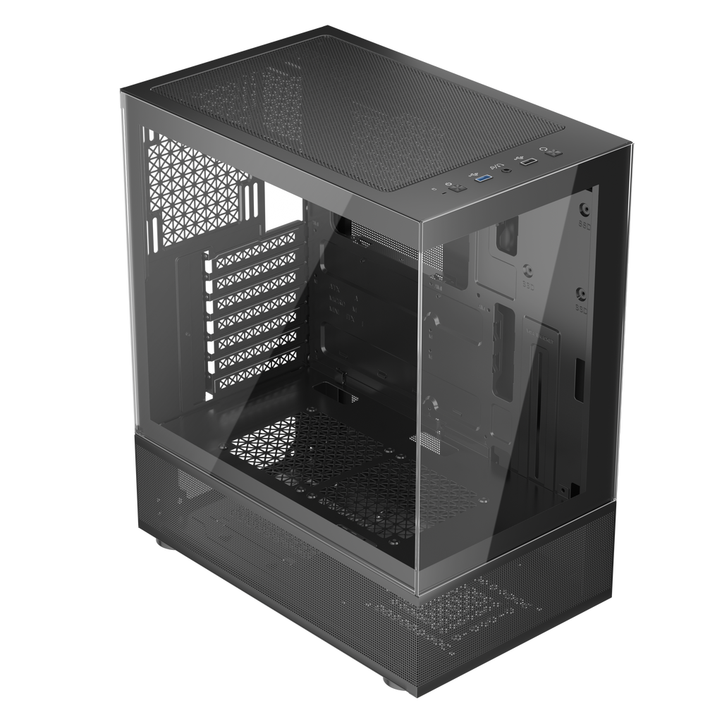 1st Player MI7-A ATX M-ATX ITX PC Gaming Case (Black) - JB Hi-Fi