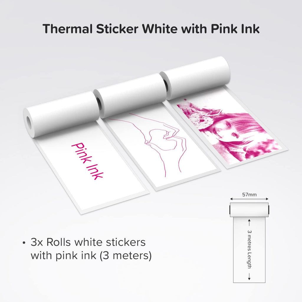 Thermal Sticker for myFirst Camera Insta 2/Insta Wi (White with Pink ...