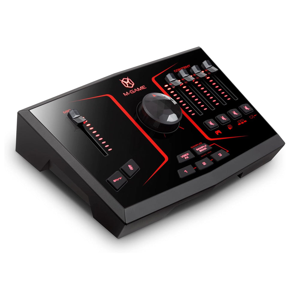 M-Game USB Streaming Interface/Mixer with LED Lighting/Sampler/Voice ...
