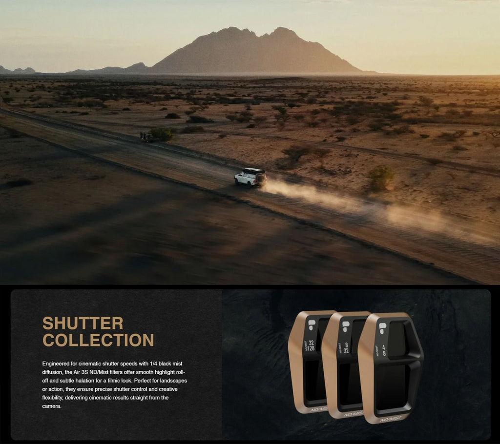 PolarPro 3-pack Shutter Collection ND/Mist Filter Set for DJI Air 3S ...