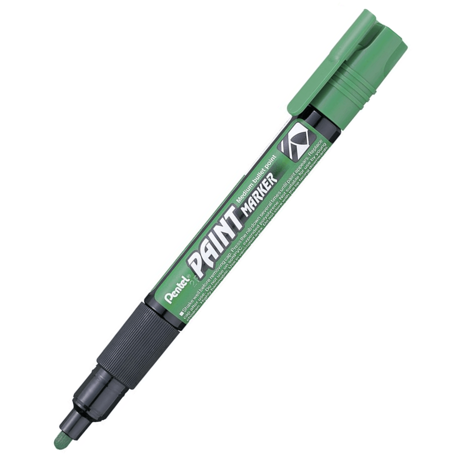 Pentel MMP20 Box 12 Paint Marker Medium Bullet Point (Green) - JB Hi-Fi