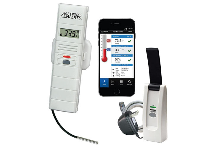 La Crosse WiFi Temperature & Humidity Weather Alert System with Wet ...