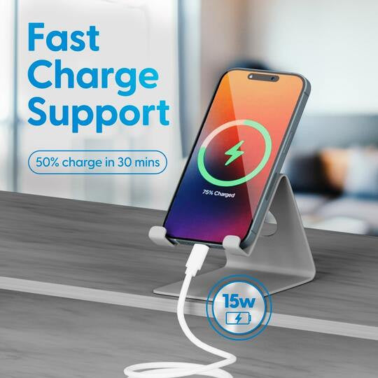 Laser 1m USB Type-C 3.1 to A Cable Fast Charge (White) - JB Hi-Fi