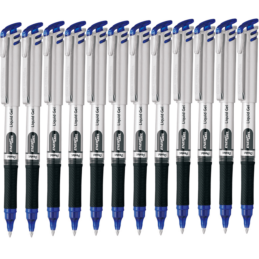 Pentel BL17 Box 12 Energel Gel Ink Pen Medium 0.7mm (Blue) - JB Hi-Fi