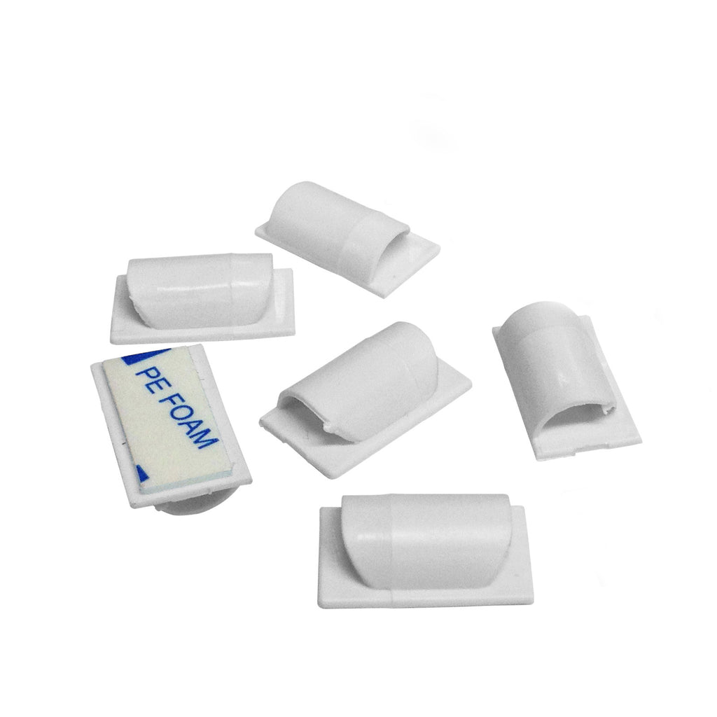D-Line Cable Tidy Clips 6-Pack (White) - JB Hi-Fi