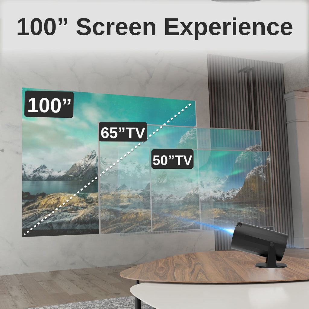 Laser Tube Android LED Projector with Swivel Design (Black) - JB Hi-Fi