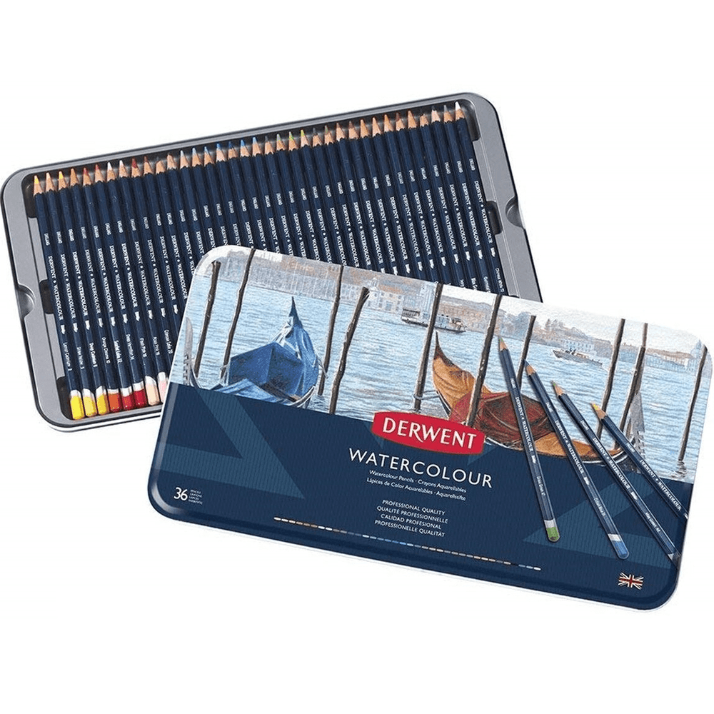 Derwent Watercolour Coloured Pencils Tin 36 Professional Set Jb Hi Fi