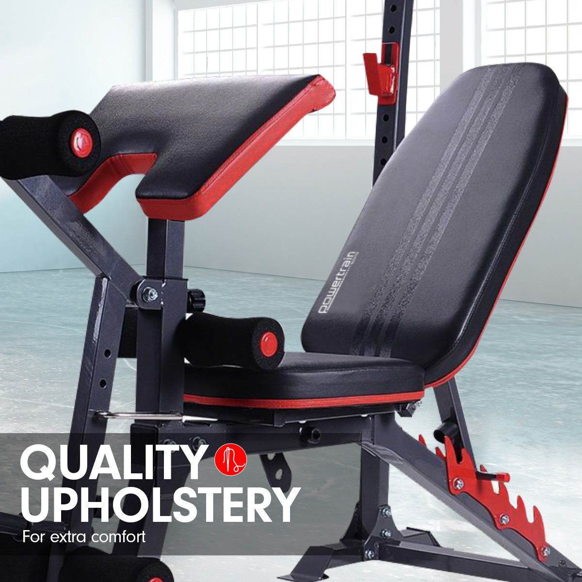 Powertrain Adjustable Weight Bench Home Gym Bench Press - 301 - JB Hi-Fi