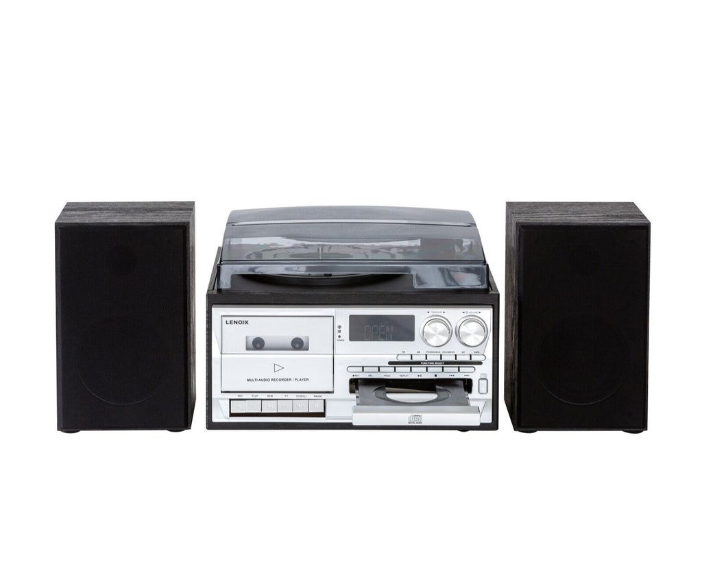 Lenoxx Audio Home Entertainment System CD/Cassette/Vinyl Player (Black ...