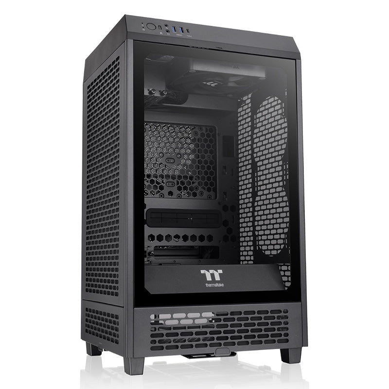 Thermaltake CA1X900S1WN00 Tower 200 Mini TG Mini-ITX Case (Black) - JB ...