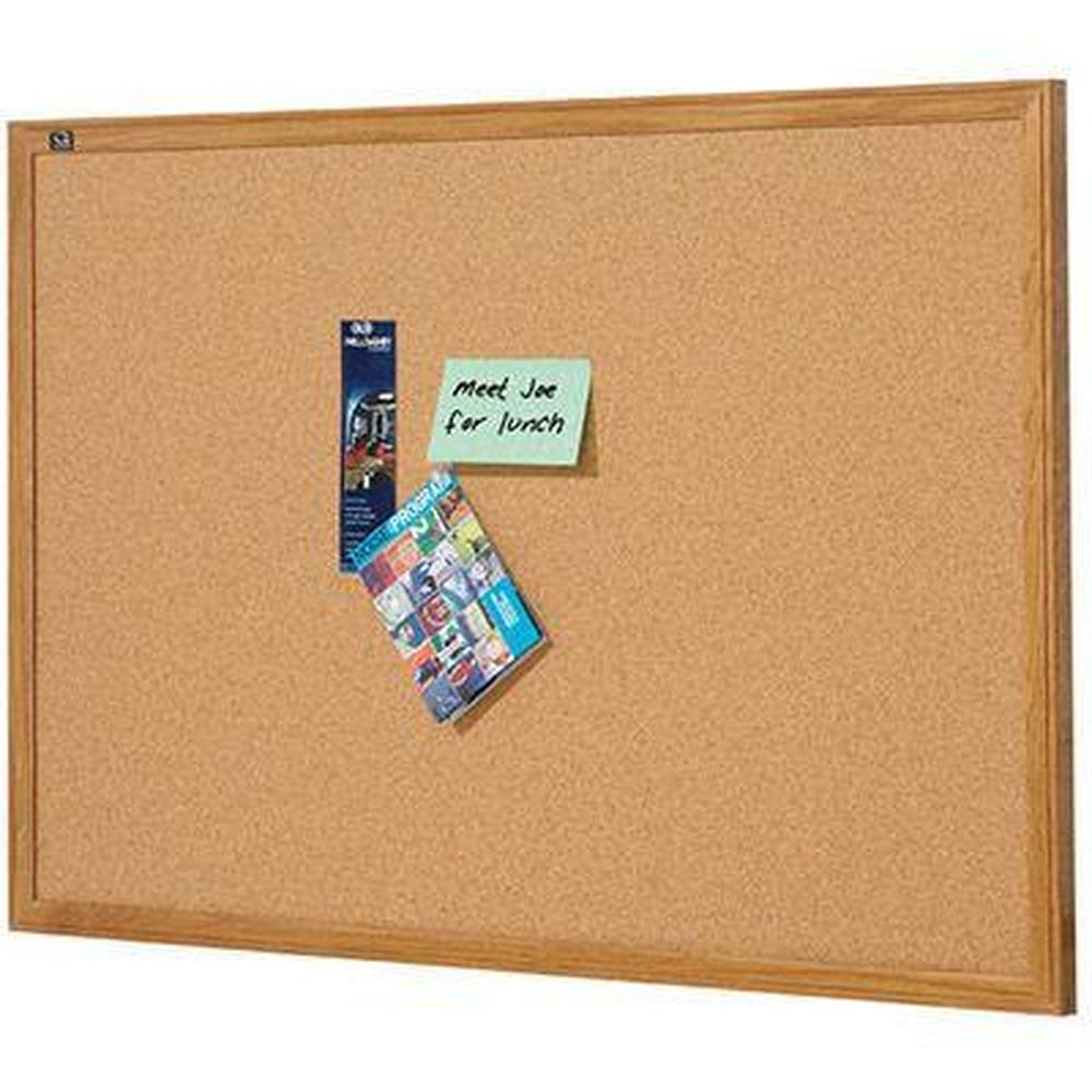 Quartet Corkboard Pin Board Oak Frame 900x600mm - JB Hi-Fi