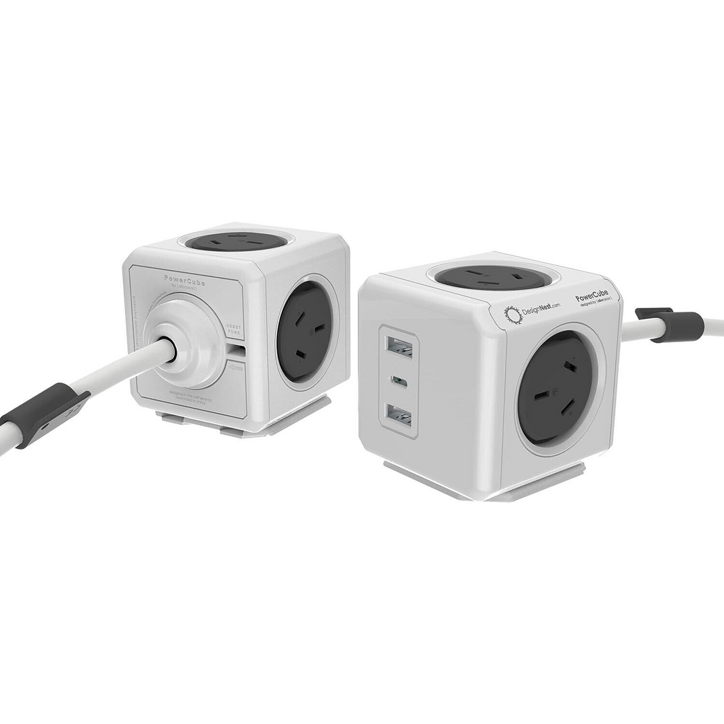 Allocacoc PowerCube Extended USB 2A+1C PD 20W - 1.5m - JB Hi-Fi