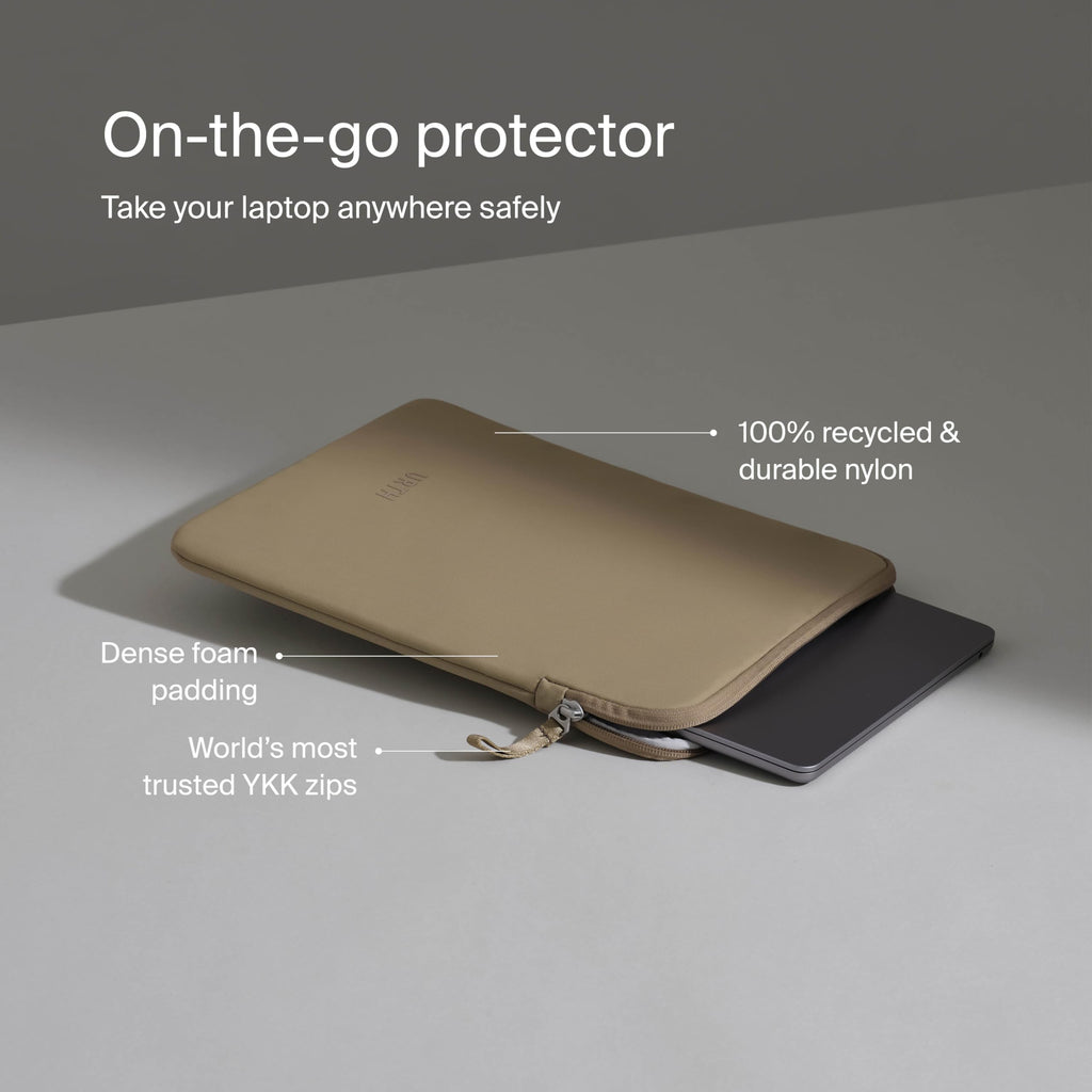 Urth Naos 15/16" Laptop Sleeve (Beige) - JB Hi-Fi