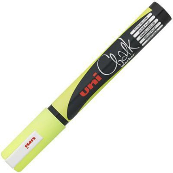 Uni-Ball 6 Pack Chalk Marker Bullet Tip 2.5mm (Fluoro Yellow) - JB Hi-Fi