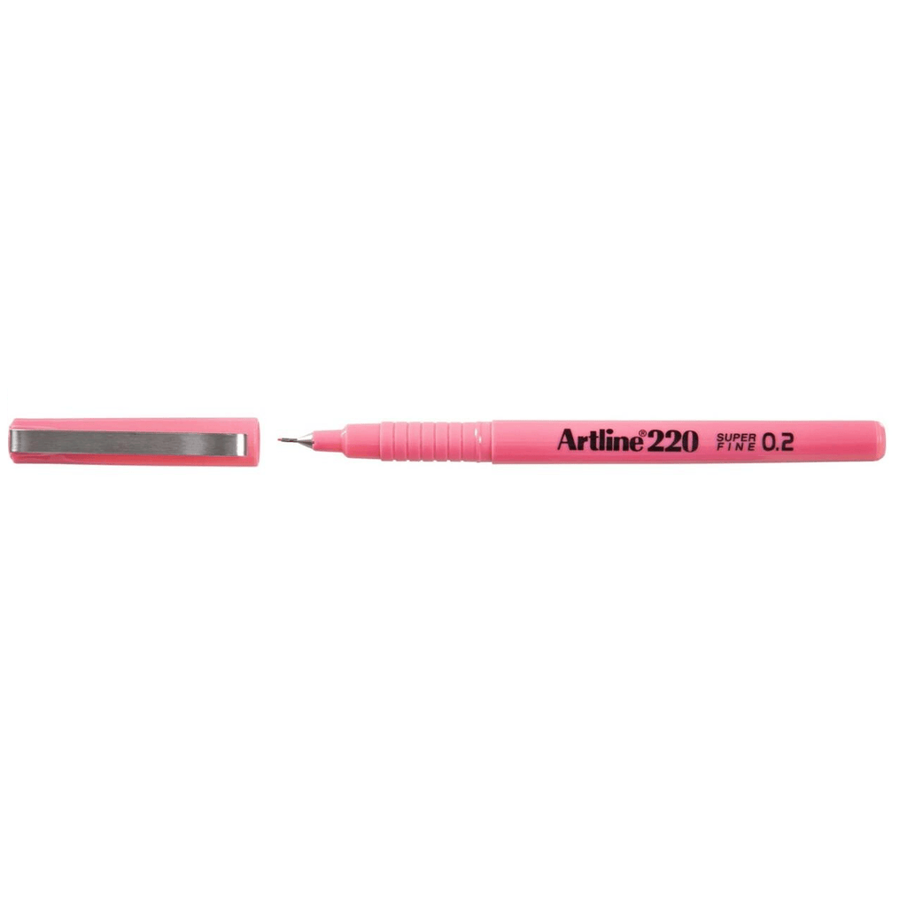 Artline Box 12 220 Fineline Pen 0.2mm Extra Fine (Pink) - JB Hi-Fi