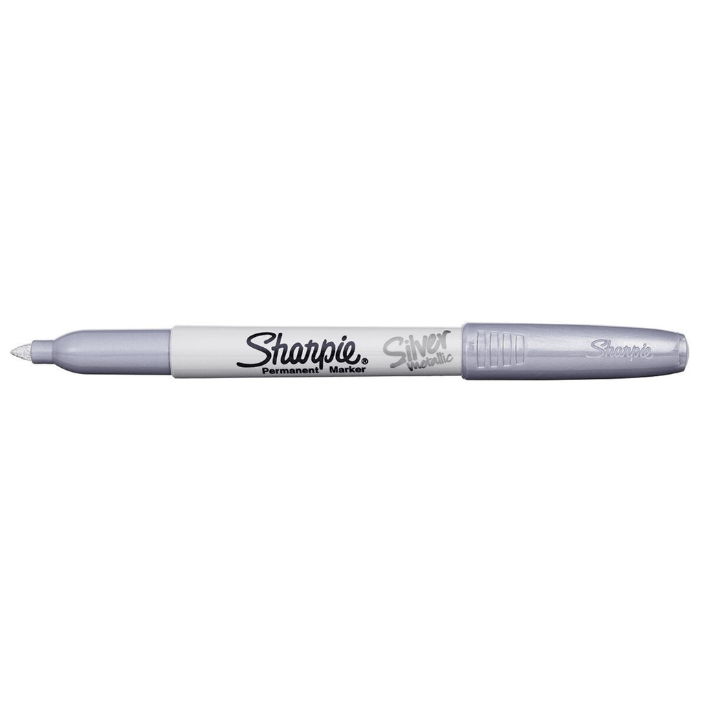Sharpie Box 12 Permanent Marker Fine (Metallic Silver) - JB Hi-Fi
