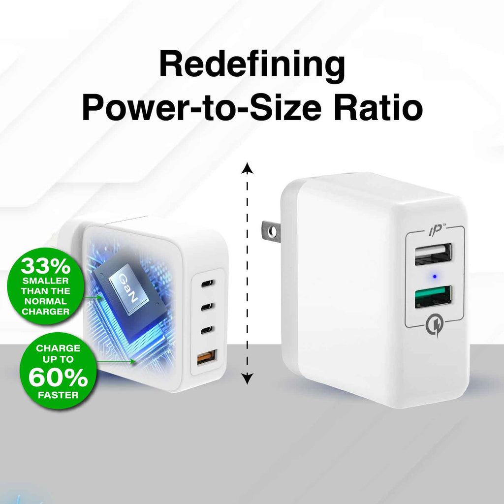 Laser 100W PD GaN Charger 4 Port USB-C USB-A - Fast Charging - JB Hi-Fi