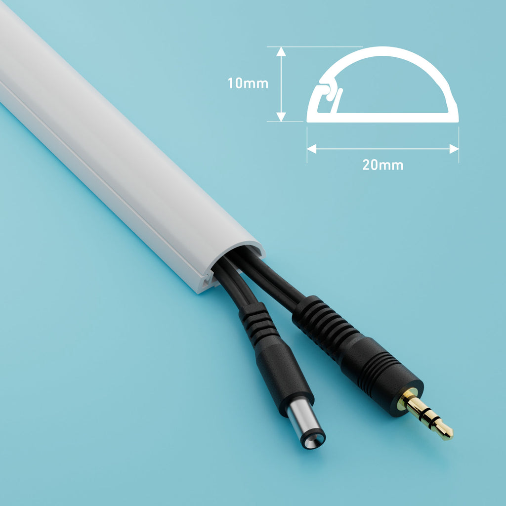 D-LINE - Cable Management Multi piece Trunking Kit. 4x1M 20x10mm (White ...