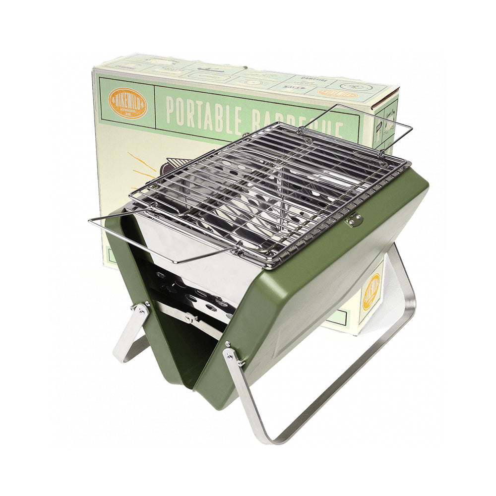 Rex London Portable Suitcase BBQ with Carry Case (Khaki) - JB Hi-Fi
