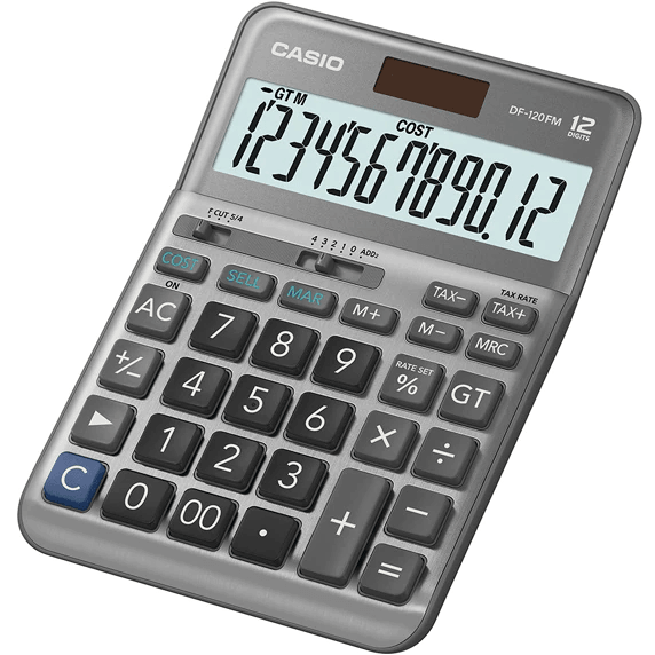 Casio DF-120FM Desktop Calculator 12 Digit Tax - JB Hi-Fi