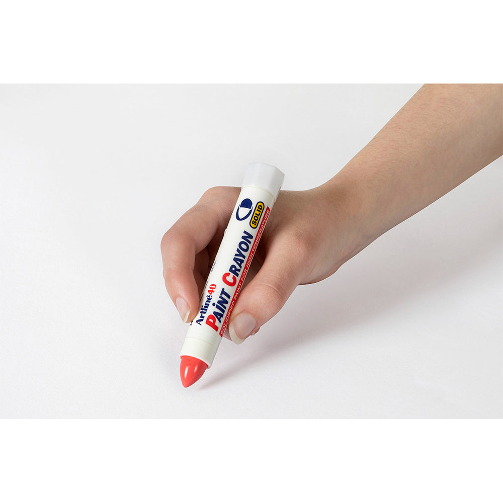 Artline 40 Box 12 Permanent Paint Crayon (Solid Red) - JB Hi-Fi