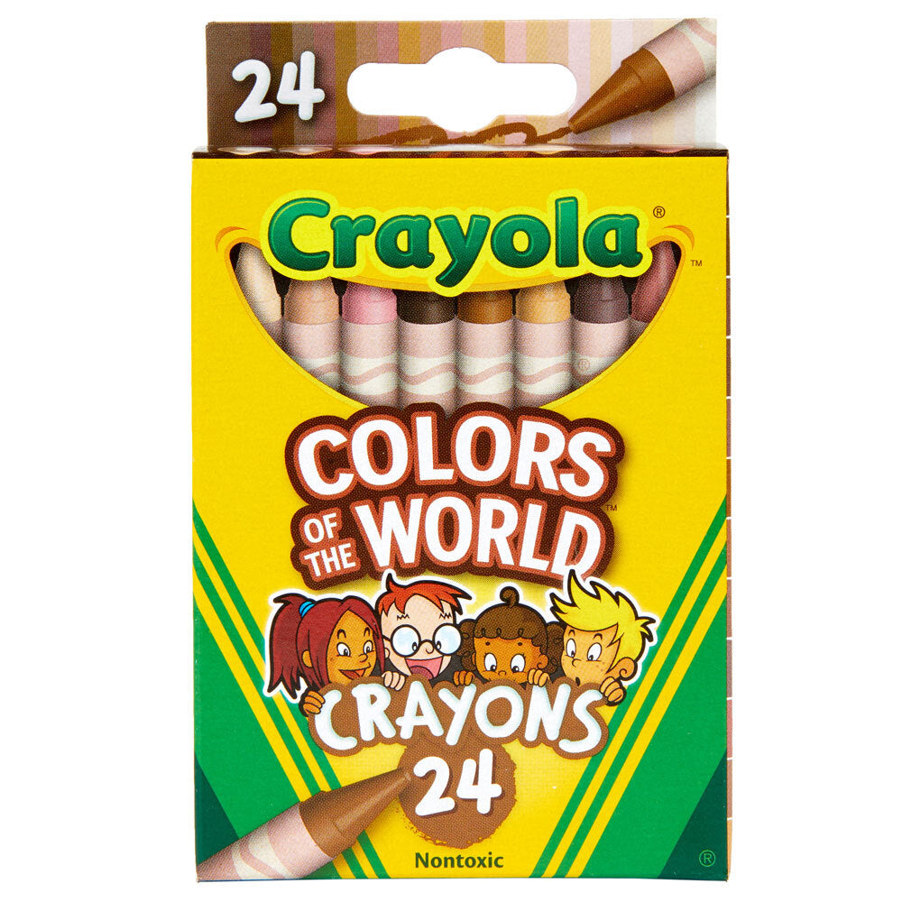 24pc Crayola Colours Of The World Crayons 3+ - JB Hi-Fi