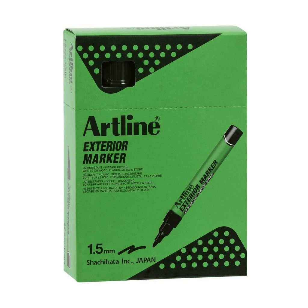 Artline Box 12 Exterior Outdoor Permanent Marker UV Resistant (Black ...