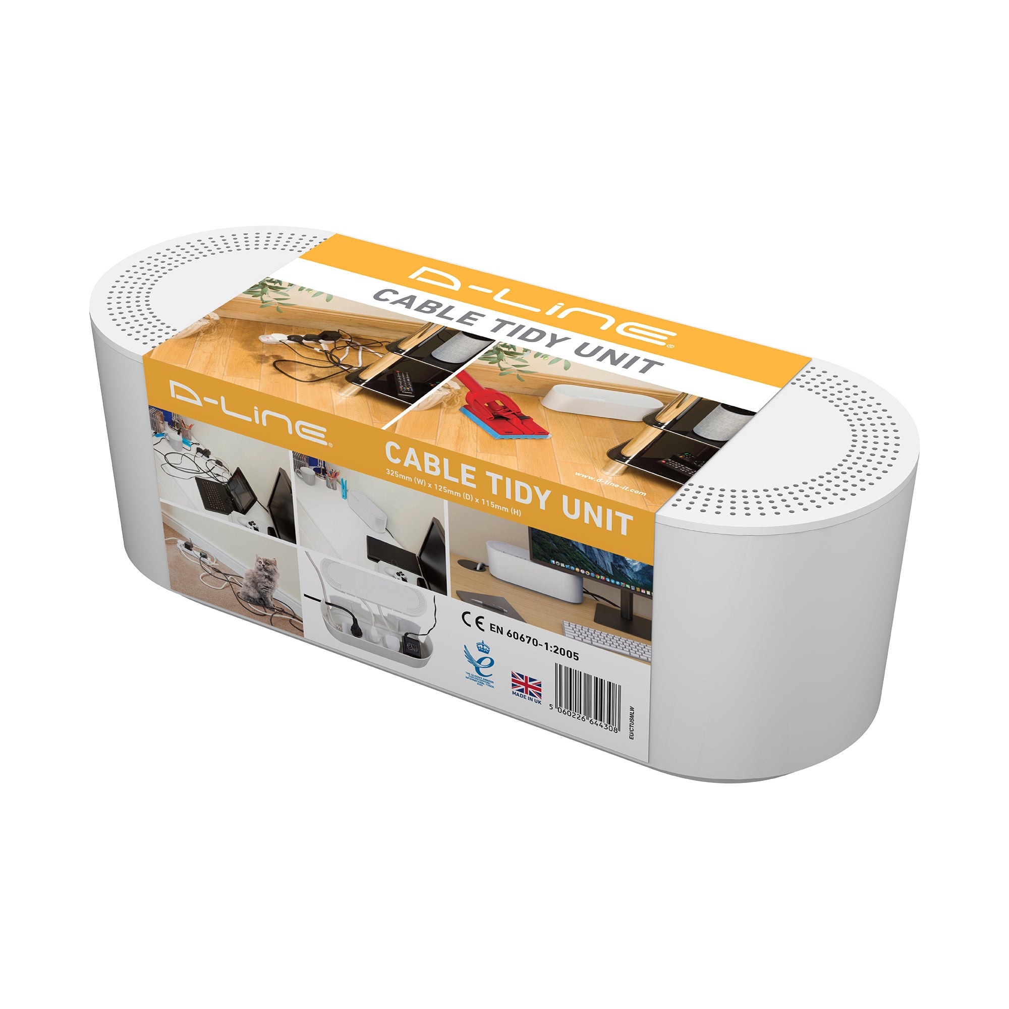 D-Line Cable Tidy Unit Cable Management Box - Small (White) - JB Hi-Fi