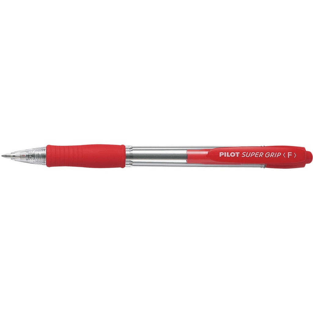 Pilot BPGP-10R-F-R Super Grip Retractable Ballpoint Pen Fine 0.7mm (Red ...