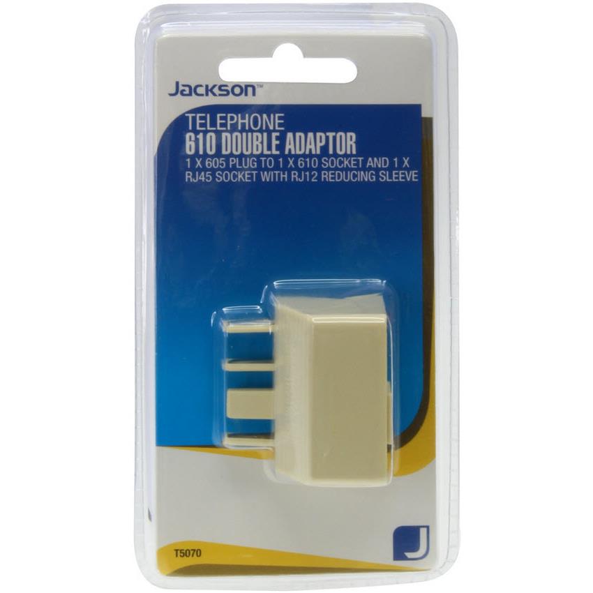 Jackson Telephone Double Adaptor 610 (Beige) - JB Hi-Fi