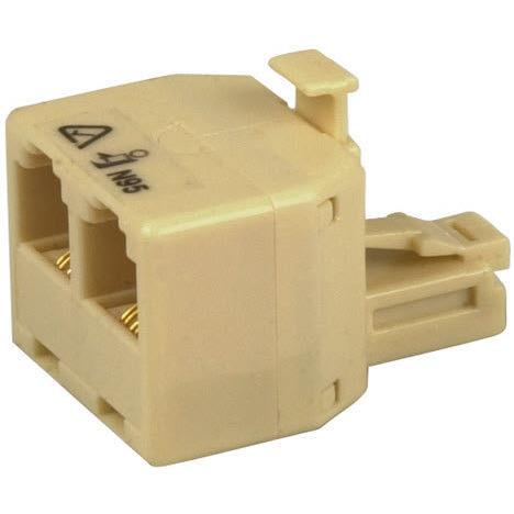 Jackson Telephone Modular Double Adaptor (Beige) - JB Hi-Fi