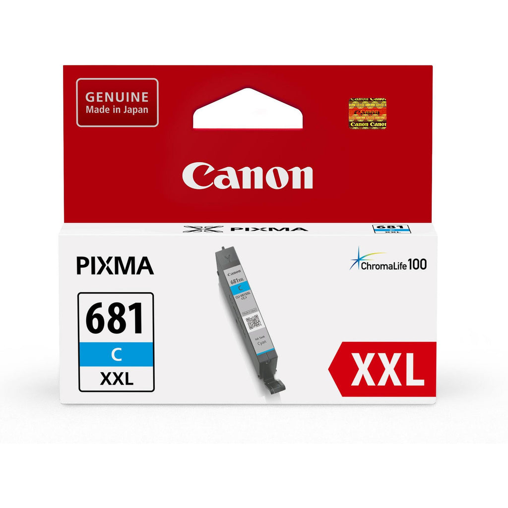 Canon Pixma CLI681XXL Extra High Capacity Ink Cartridge (Cyan) - JB Hi-Fi