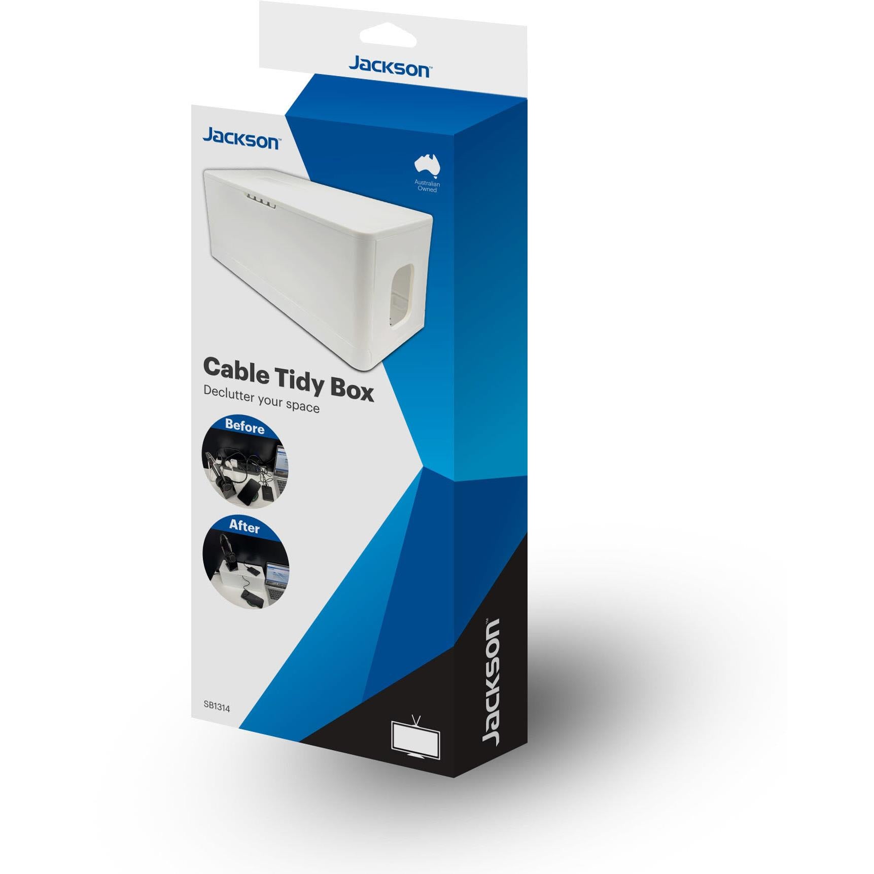 Jackson Cable Tidy Box (White) - JB Hi-Fi