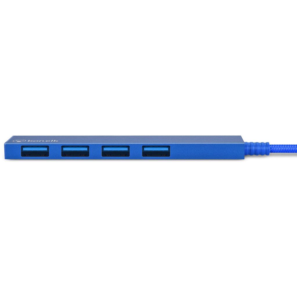 Bonelk Long-Life USB-A to 4 Port USB 3.0 Slim Hub (Blue) - JB Hi-Fi