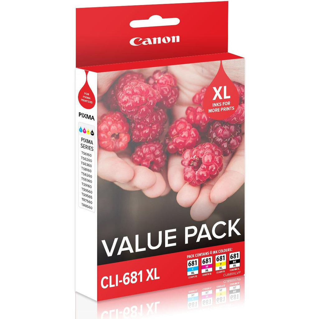 Canon Pixma CLI681XL High Capacity Ink Cartridge (Value Pack) - JB Hi-Fi